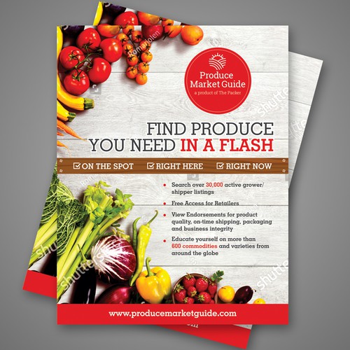 Design an edgy print ad series for an exploding produce platform ...
