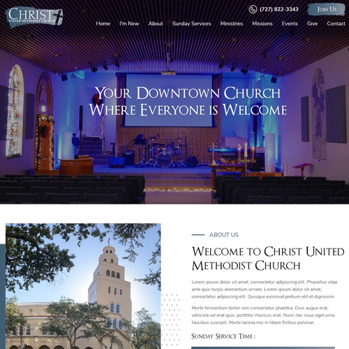 Designs | Redesign of Church Website | Web page design contest