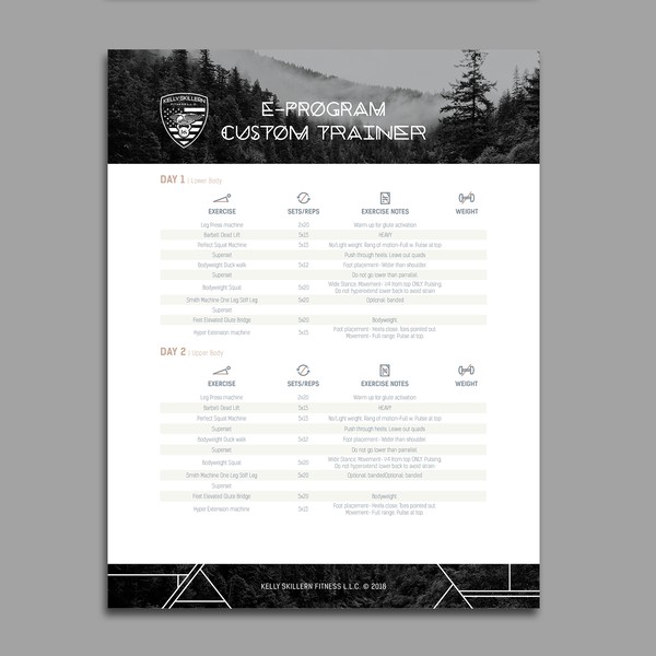 Design ricky.fit's body burner program (with example) | Other business ...