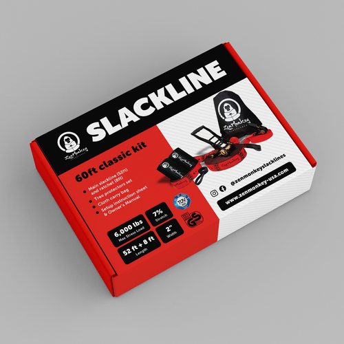 Designs | Slackline Kit - Retail style box design needed | Product ...