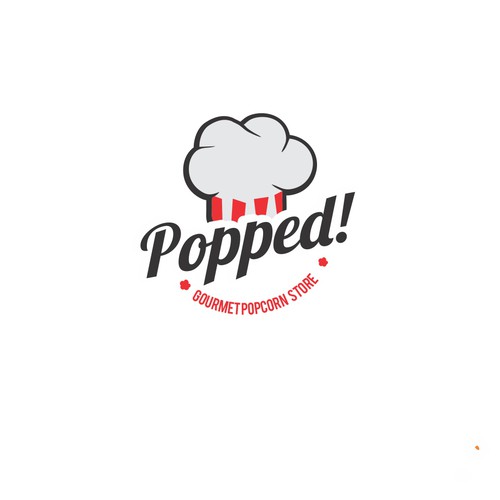 POPPED! a gourmet popcorn store logo. | Logo design contest