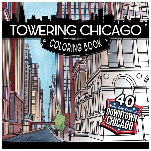 Eye-catching book cover needed for Chicago-themed coloring book | Book ...