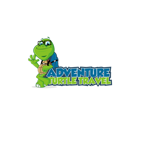 Playful Adventure Turtle mascot for Travel Club | Logo design contest