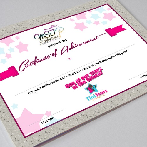 Designs | Creating a Dance Studio Certificate of Acheivement ...