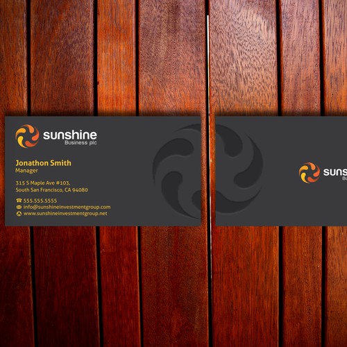 Sunshine | Business card contest