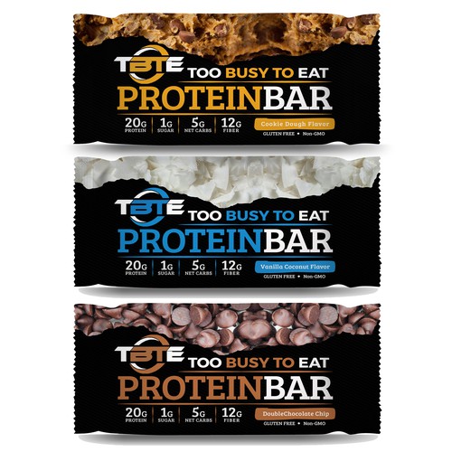 Designs | Design a unique protein bar wrapper for Too Busy To Eat ...