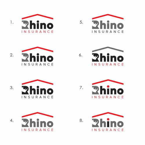 Designs | Insurance logo with a rhino and another w/rhino and house for ...