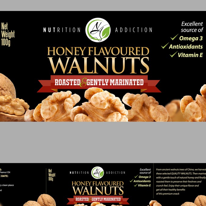 Flavoured Walnuts | Product label contest