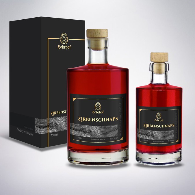 Gestalte das exklusive Design für den Top-Zirbenschnaps von Lohrhof ...