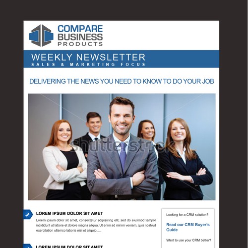 Designs | Create a clean, modern newsletter for a business technology ...