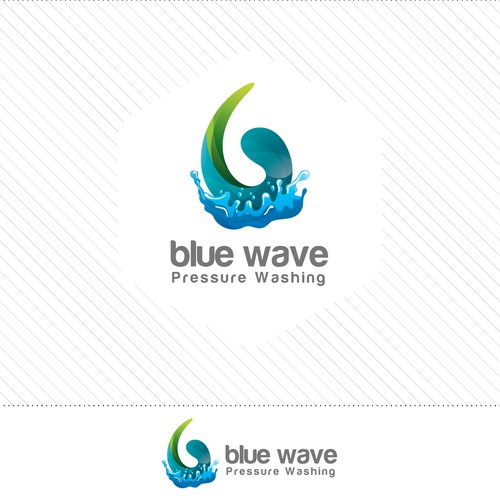 Create an engaging logo, with water and wave elements, for BlueWave ...