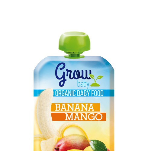 Baby food in Pouches creative design | Product label contest