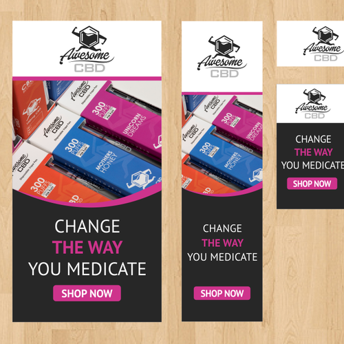 Design eye-catching banner ads for an exciting new CBD product line ...