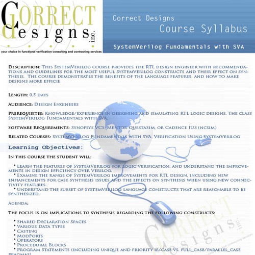 One page product brief and syllabus template | Print or packaging ...