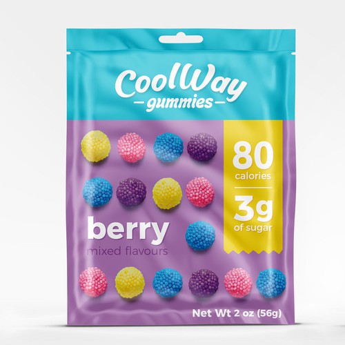 Designs | CoolWay Gummies Packaging Design -Candy Without the Guilt ...
