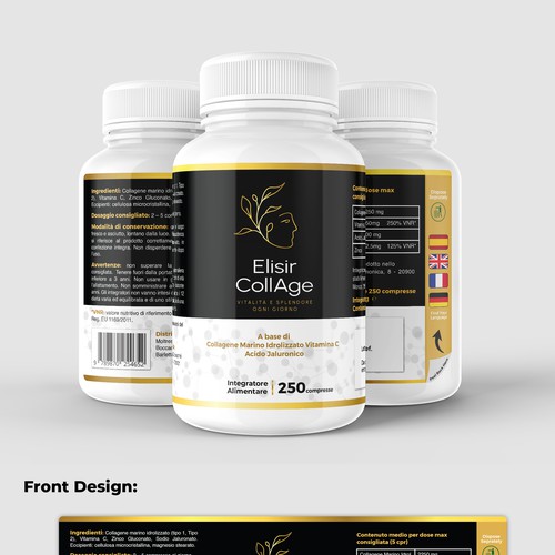 Designs | Elisir CollAge - Peel Back - Multi Lingual - Label Creation ...