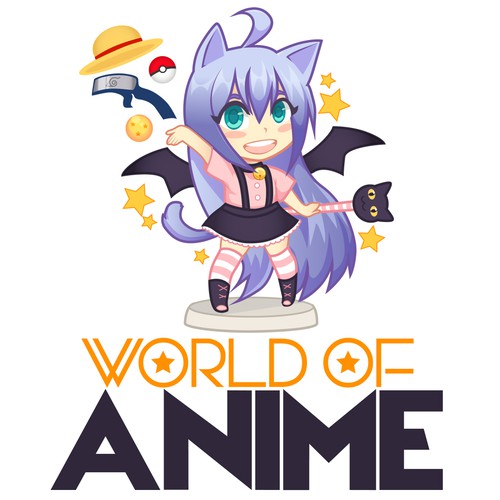 Design a Chibi logo for the World of Anime Webstore | Logo design contest