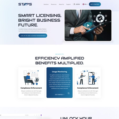 Designs | Modern and Sleek Business Services Saas Provider Website ...