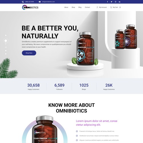 Designs | Premium supplement brand needs modern, eye-catching website ...