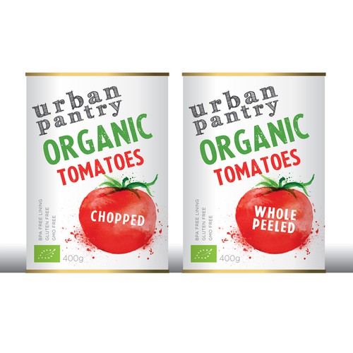 Organic Tin Tomato Label Design | Product label contest
