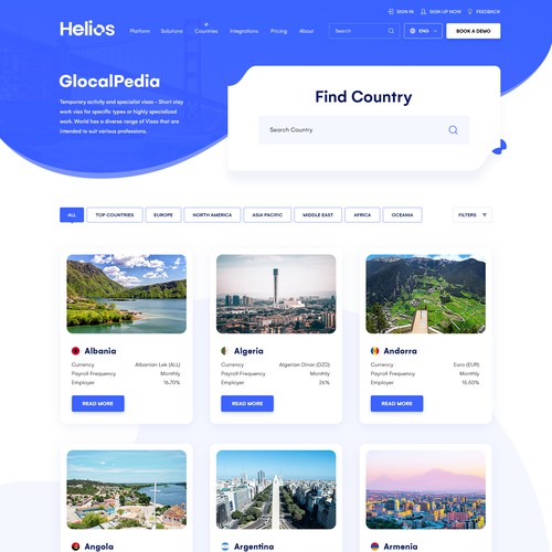 Designs | Helios Website Concept | Web page design contest