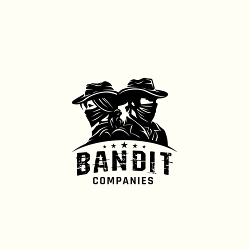 Designs | A masculine western bandit logo that incorporates a male and ...