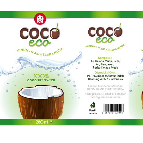 Coconuts! Create an attractive coconut drink design and layouting theme ...
