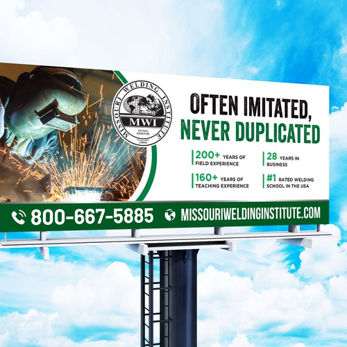 Designs | Billboard for top welding school in the USA! | Signage contest