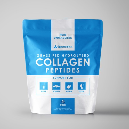 Design collagen supplement pouch packaging | Product packaging contest
