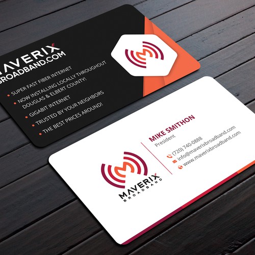 Local fiber isp in need of business cards! | Business card contest ...