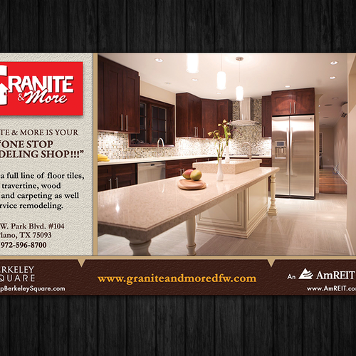 Create an ad for Granite and More | Postcard, flyer or print contest