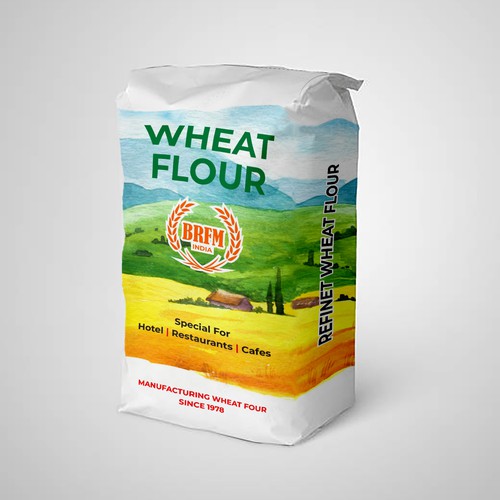 Designs | Packaging Design for wheat flour sack of 50kg | Product ...
