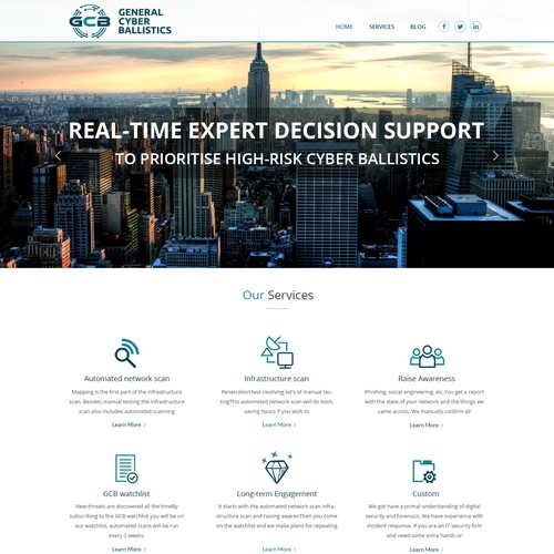 Digital security company website | Web page design contest