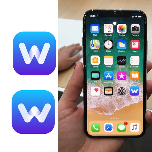 Beautiful app icon for an iPhone X Wallpaper App! | Icon or button contest