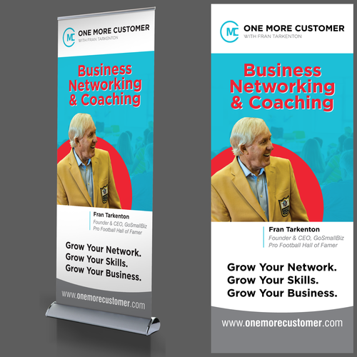Create an eye-catching vertical banner for a business coaching ...