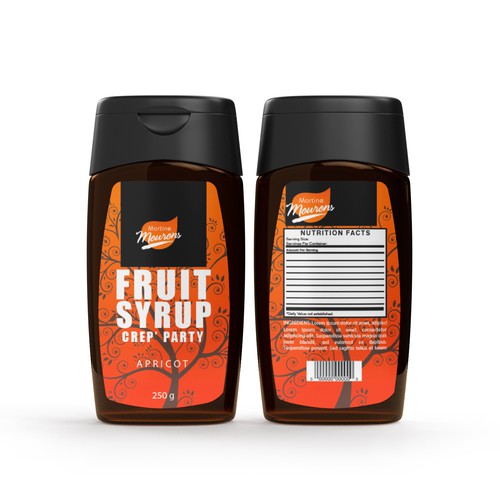looking for a new attractive label for a fruit syrup assortment ...