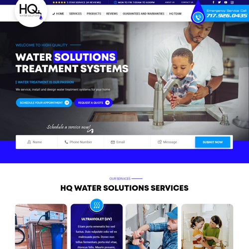Designs | Website for Water Treatment Website | Web page design contest