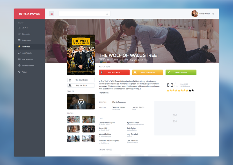 Creating a website to showcase Netflix Movies | Web page design contest