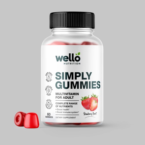 Designs | Multi vitamin gummies label design | Product label contest