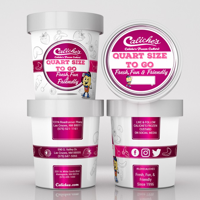 Design a new Quart label for Caliche's frozen custard. | Product label ...