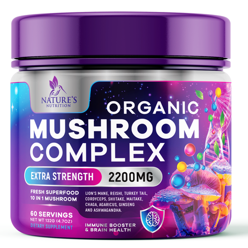 Designs | Organic Mushroom Complex Design for Nature's Nutrition ...
