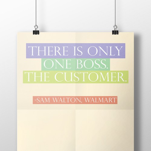 Poster "There is only one boss. The customer." for Startup Vitamins ...