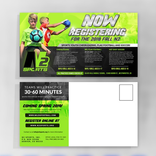 Design our Fall Youth Sports Postcards | Postcard, flyer or print contest