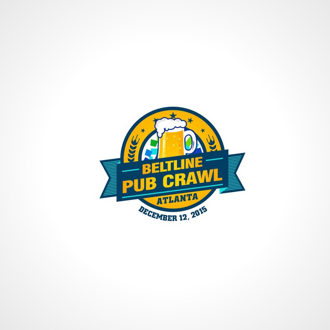 Create an event logo for the Atlanta Beltline Bar Crawl | Logo design ...