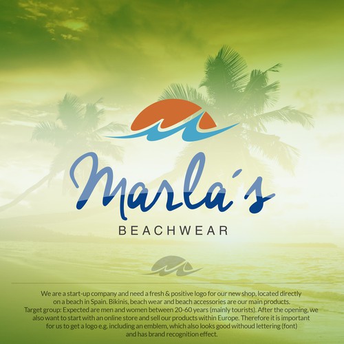 Marla is looking for a logo for her new beachwear store | Logo design ...