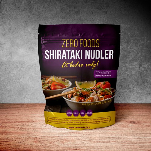 Design the packaging for ready to eat and healthy low calorie noodles ...