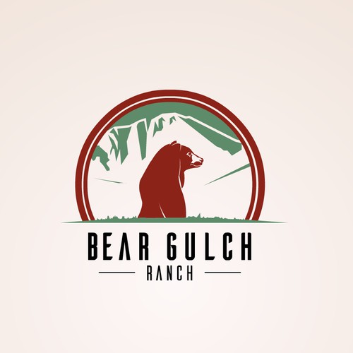 Create an iconic logo for Bear Gulch Ranch, an upscale Colorado ...