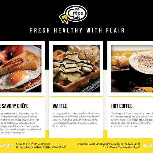 Flyer design for The Crepe Cafe | Postcard, flyer or print contest