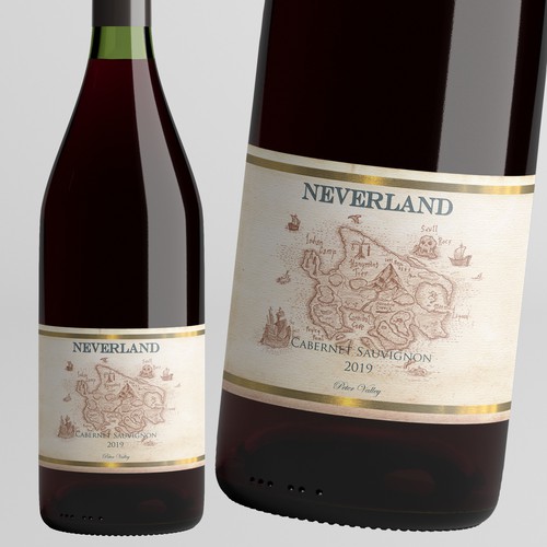 Designs | Neverland wine label | Product label contest
