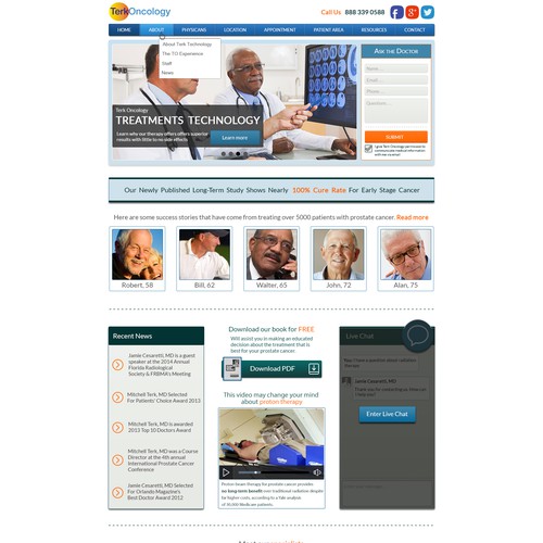 Create a beautiful landing page for cancer treatment center | Landing ...